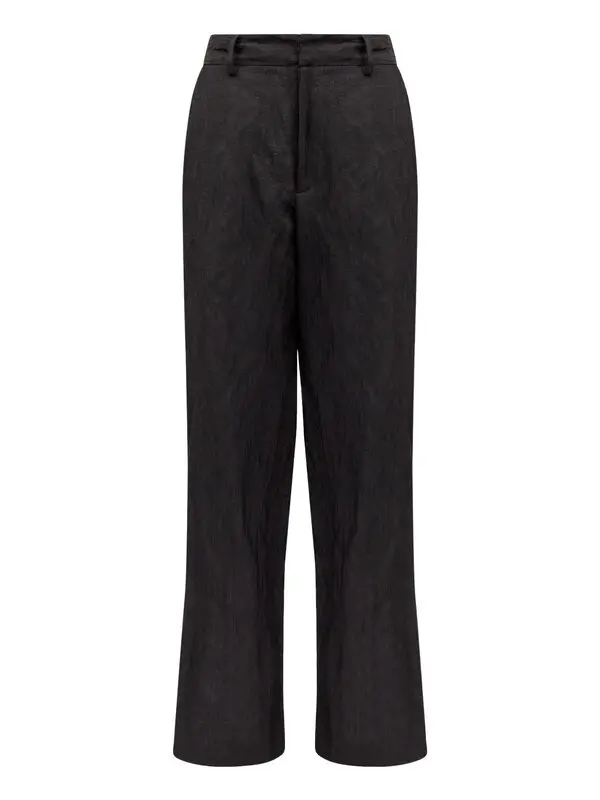MAISON MARGIELA Single-stitch Logo Flared Trousers - Black