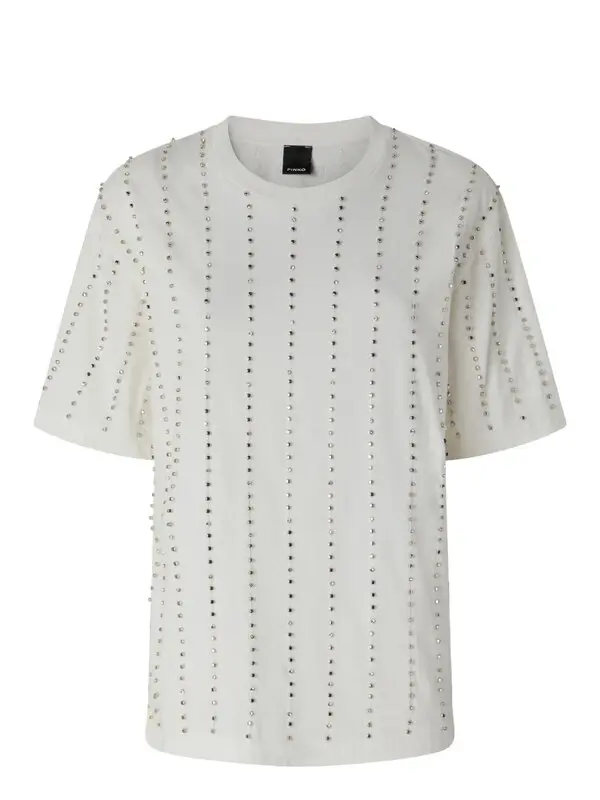 Pinko Embellished Short-sleeved T-shirt - White