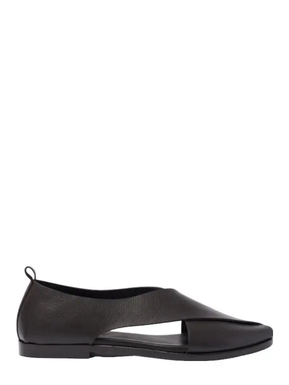 SCAROSSO Eros Cut-out Sandals - Dark Brown
