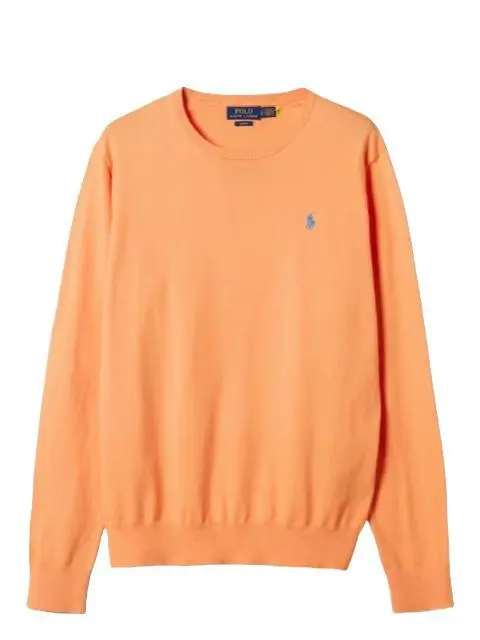 Polo Ralph Lauren Slim Fit Crew Neck Knitted Sweater - Light Orange
