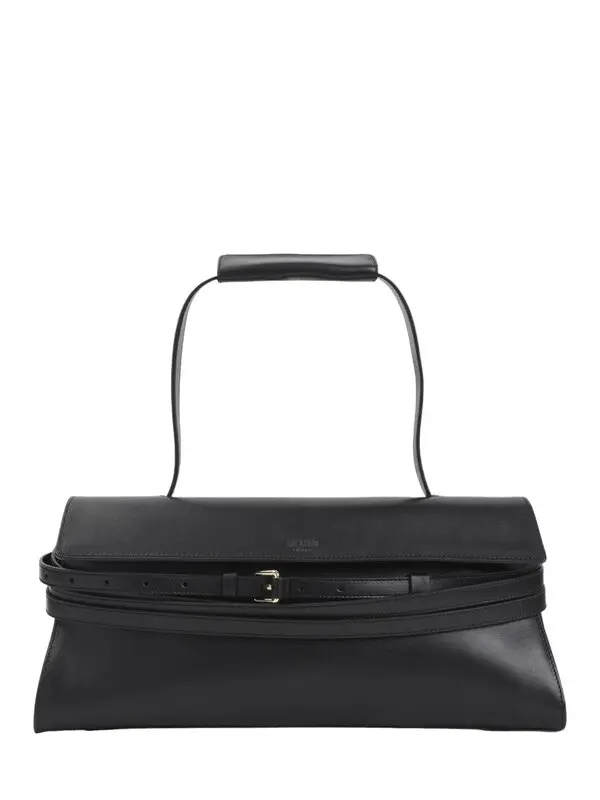 Moschino Medium Tie Detailed Shoulder Bag - Black