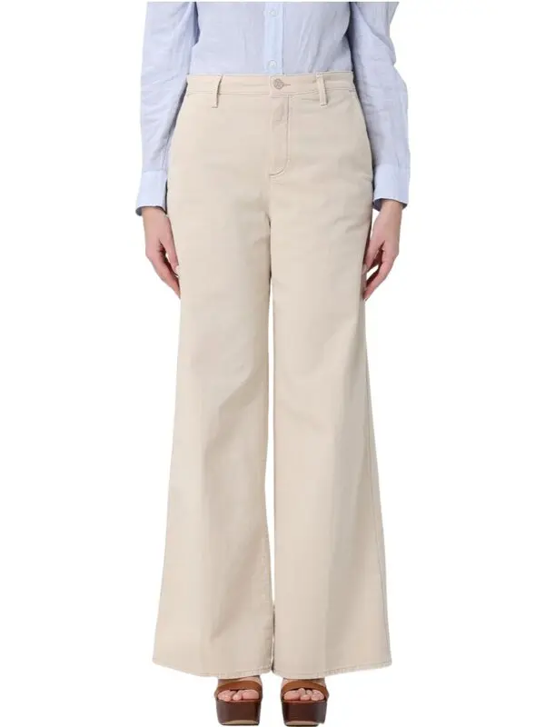 7 For All Mankind High-waisted Wide-leg Chino Pants - Nude