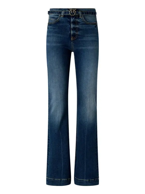 Pinko Belted Logo Jeans - Blue