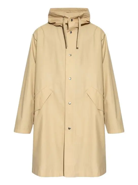 JIL SANDER Logo Printed Hooded Parka - Nude