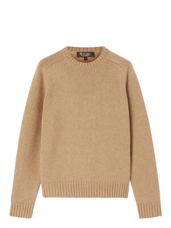 Loro Piana Parksville Crewneck Jumper - Golden Wheat Mixture