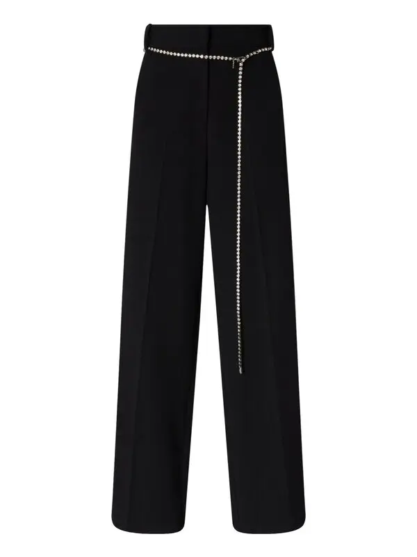 Pinko Embellished Belt Trousers - Black