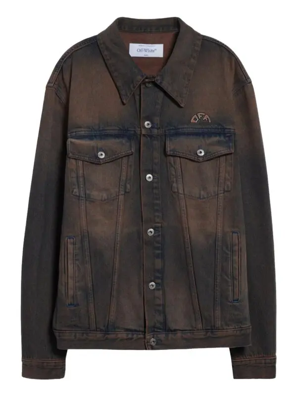 Off-White Overdyed Denim Skate Jacket - Black
