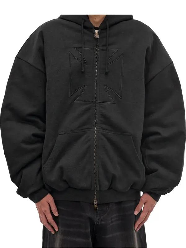 Vetements Long-sleeved Hoodie - Black
