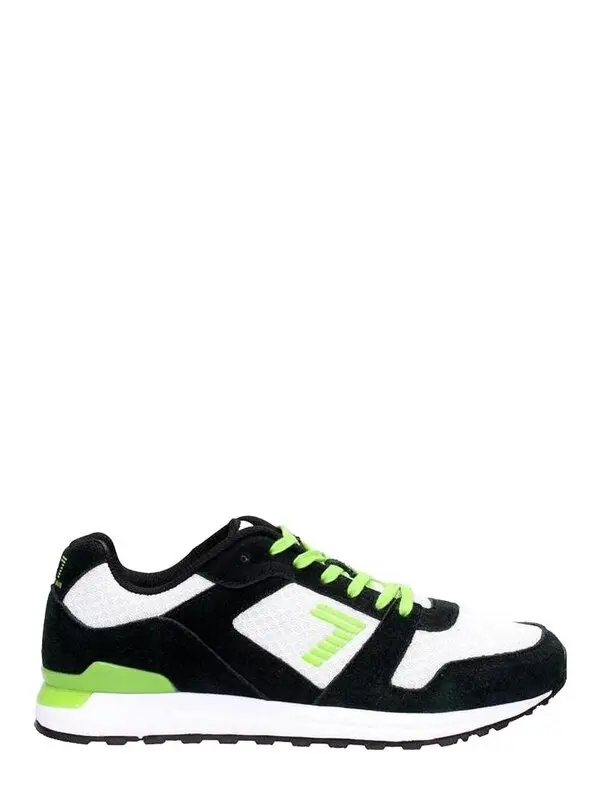 EA7 Logo Lace Up Casual Sneakers - Black