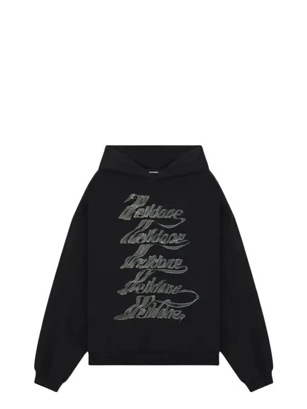 We11Done Logo Hoodie - Black