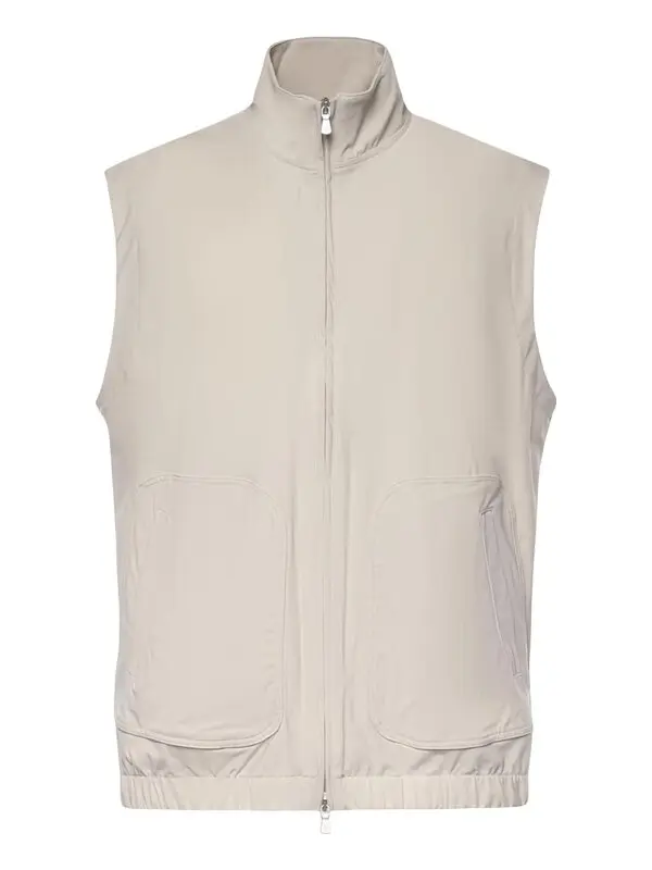 Eleventy Sleeveless Zip-up Jacket - White