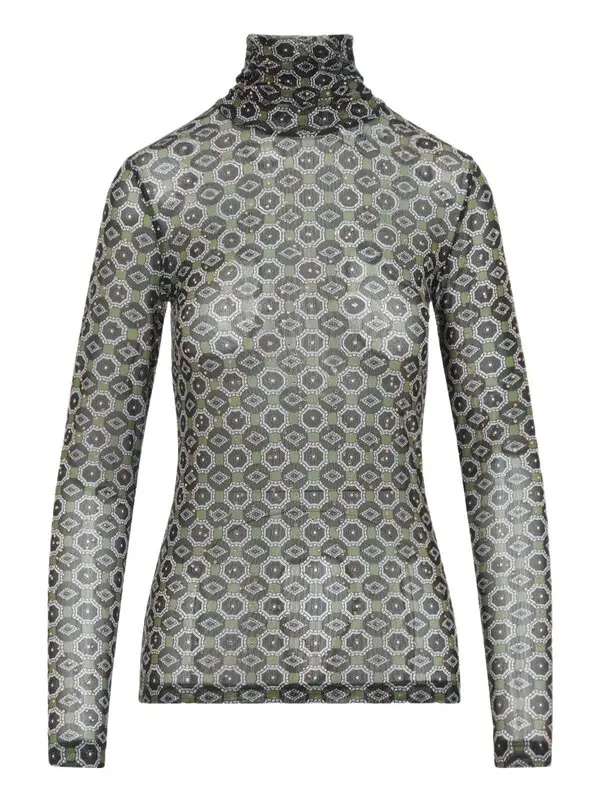 Dries Van Noten Turtleneck Long Sleeve T-shirt - Gray