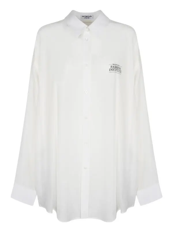 Balenciaga Fashion Institute Long-sleeve Shirt - White