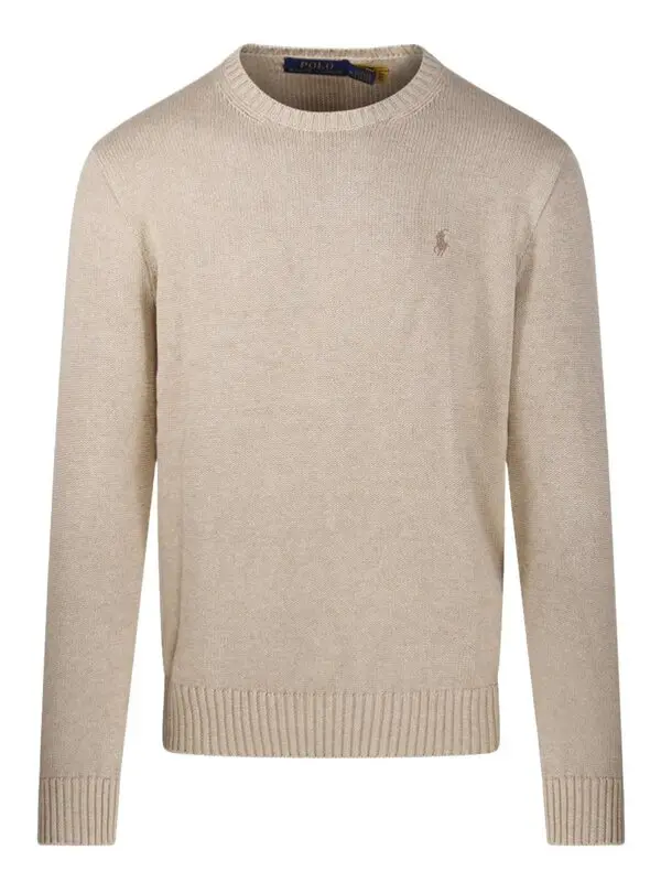 Polo Ralph Lauren Embroidered Crewneck Jumper - Nude