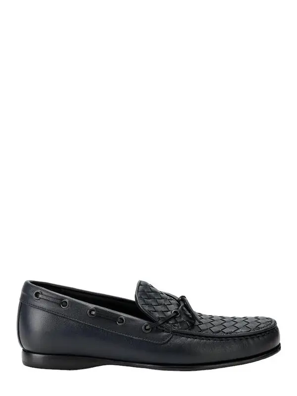 Bottega Veneta Woven Detail Loafers - Green