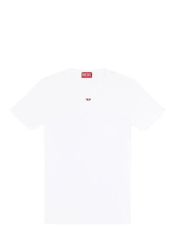 DIESEL® D-ribber-n Logo Patch Knitted T-shirt - White
