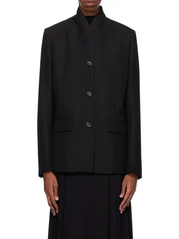 TOTEME Collared Button-up Jacket - Black