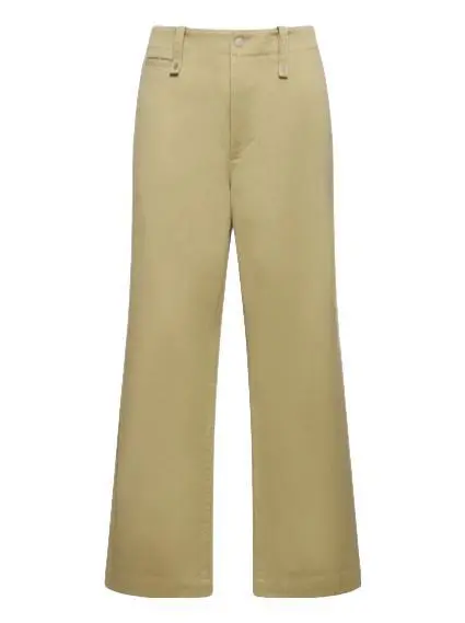 Burberry Cotton Straight Casual Trousers - Nude