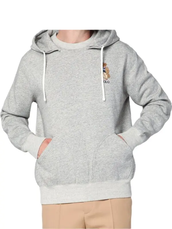 Polo Ralph Lauren Embroidered Logo Hoodie - Grey
