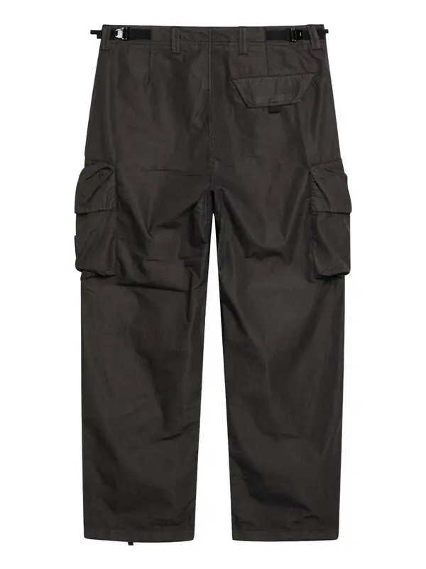 Stone Island Logo Patch Cargo Pants - Charcoal-grey