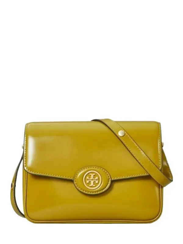 Tory Burch Robinson Spazzolato Shoulder Bag - Brown