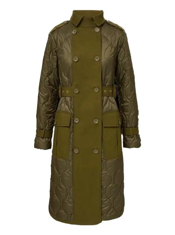 Veronica Beard Quilted Detachable Dickey Coat - Brown