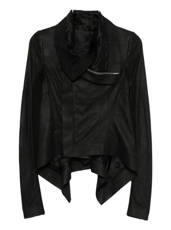 Rick Owens Naska Asymmetric Zipped Jacket - Black