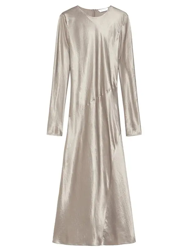 Max Mara Long-sleeved Round Neck Dress - Grey