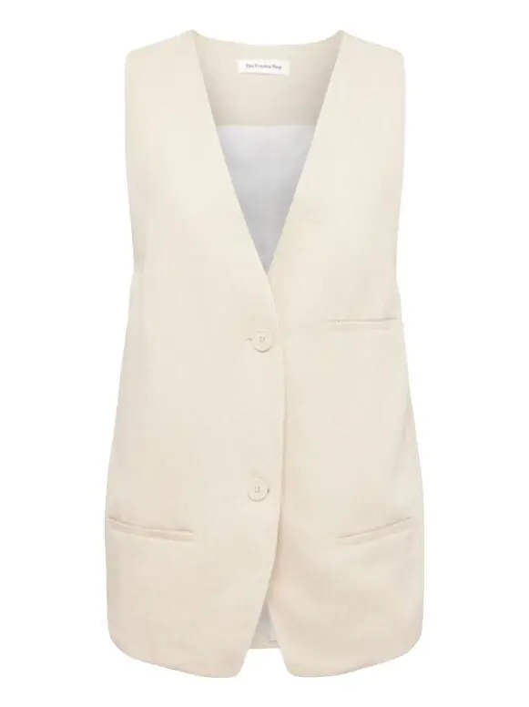 THE FRANKIE SHOP V-neck Vest - White