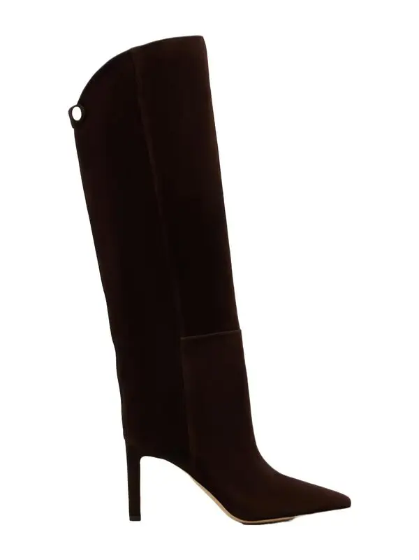JIMMY CHOO Pointed Toe Stiletto Boots - Black