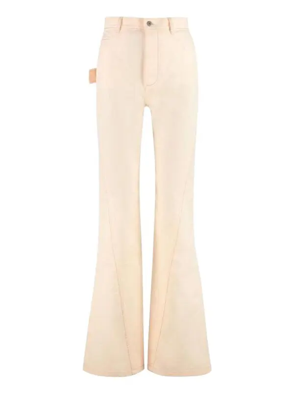 Bottega Veneta High-waist Paneled Jeans - Pink
