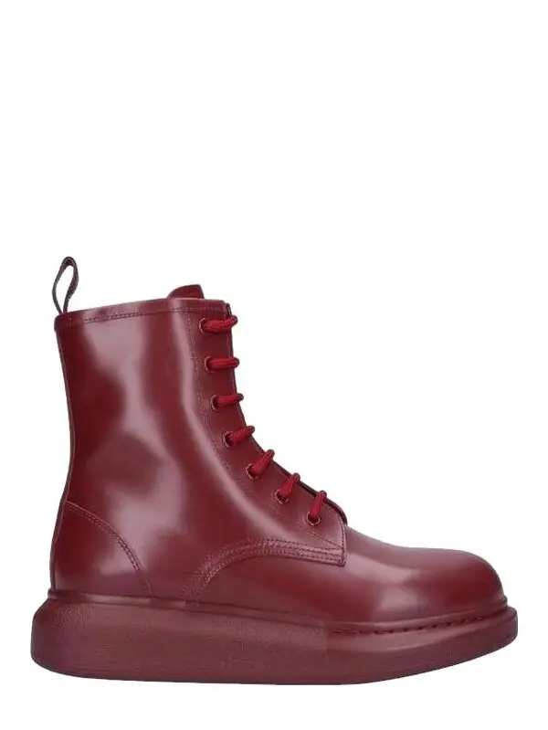 Alexander McQueen Hybrid Lace-up Boots - Red