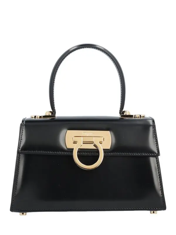 FERRAGAMO Iconic Top Handle Bag - Black