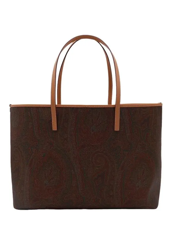 Etro Paisley Printed Large Tote Bag - Black