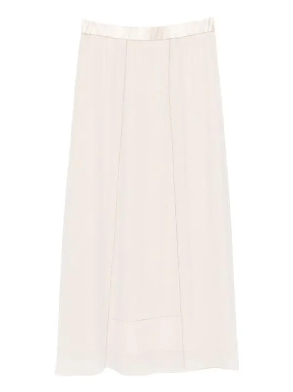 Peserico Elasticated-waistband Maxi Skirt - White