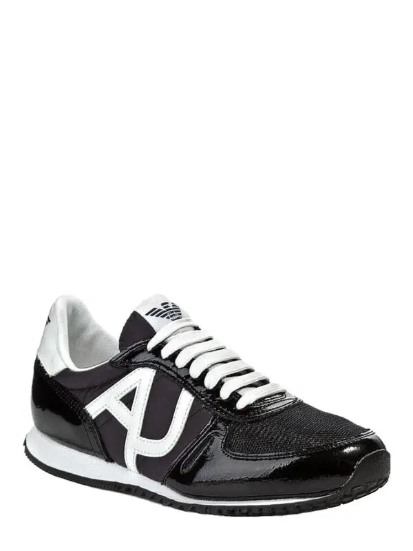 Emporio Armani Logo Detail Sneakers - Black
