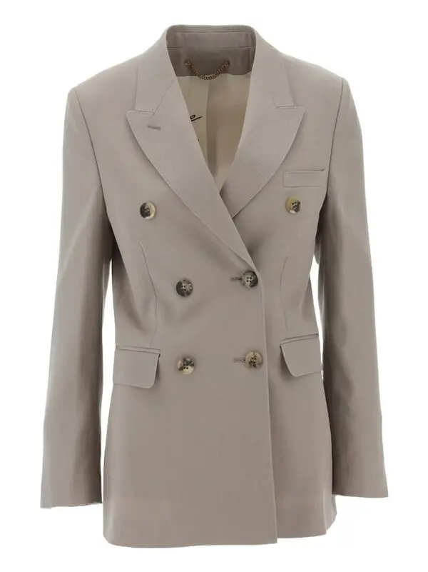 GOLDEN GOOSE Double-breasted Blazer - Gray