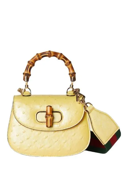 Gucci Bamboo 1947 Series Shoulder Bag - Light Yellow