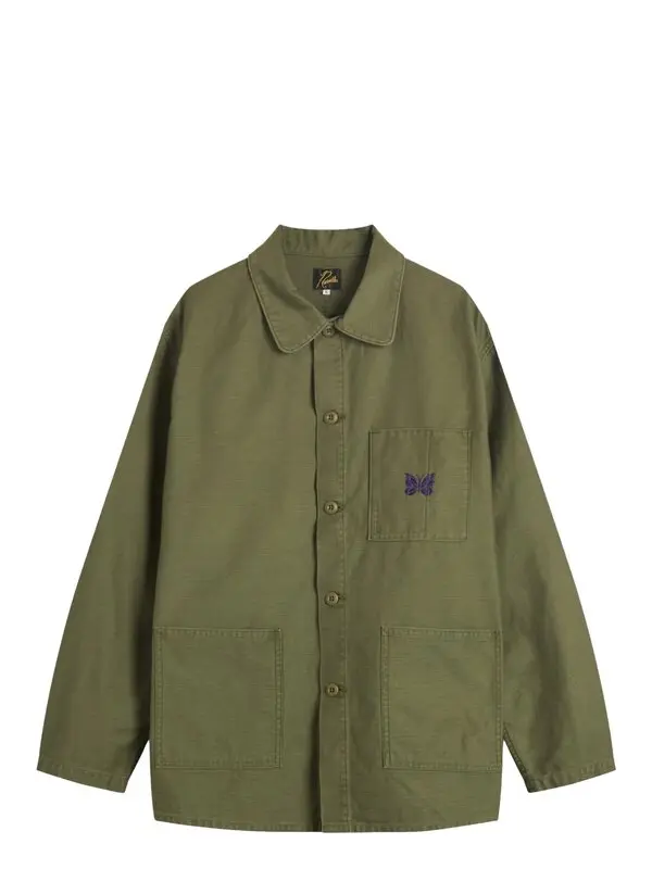 Needles Collared Shirt - Olive Green