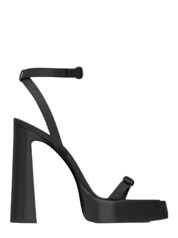 Saint Laurent Platz Platform Sandals - Black