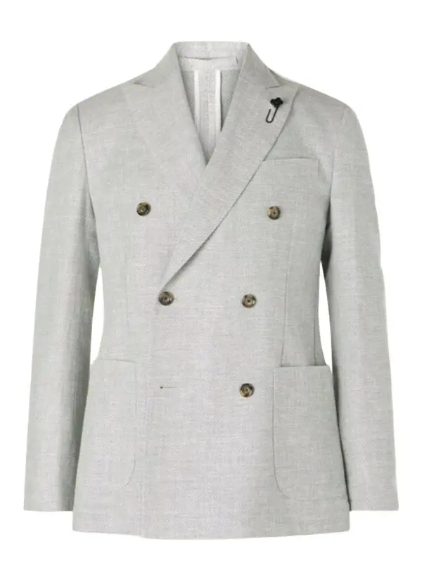LARDINI Double-breasted Jacket - Gray