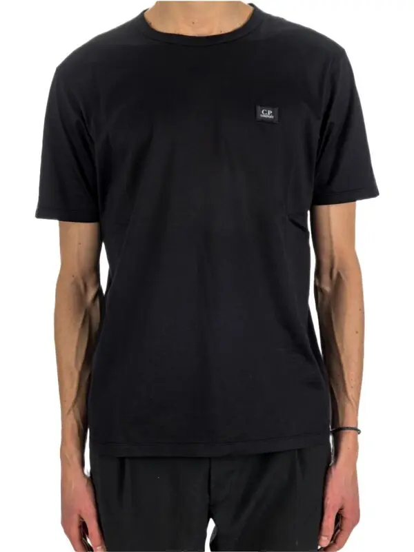 C.P. COMPANY Logo Patch Crewneck T-shirt - Black