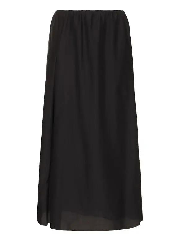 Loulou De Saison Carmen Pleated Midi Skirt - Black