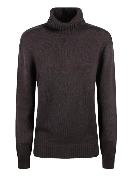 Tagliatore Roll Neck Knitted Jumper - Black