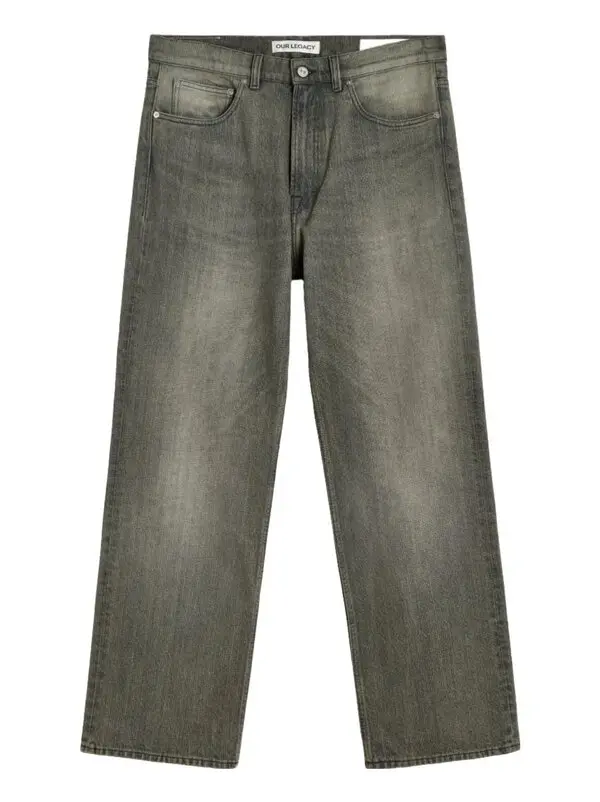 Our Legacy Third Cut Logo Patch Jeans - Black