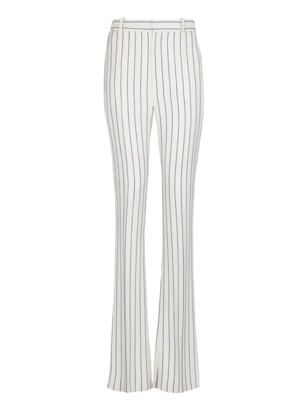 Balmain Straight-leg Pinstripe Trousers - White