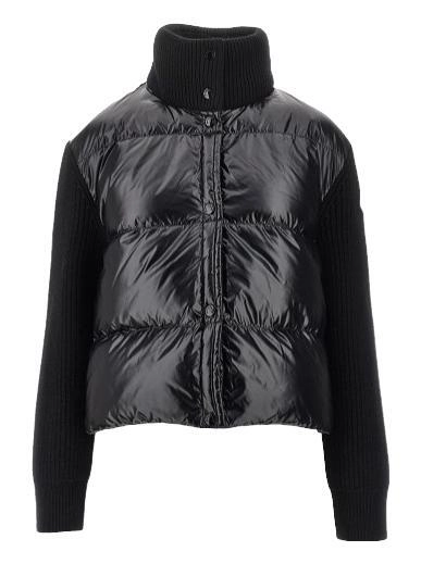 Moncler Logo Patch Zipped Cardigan - Black