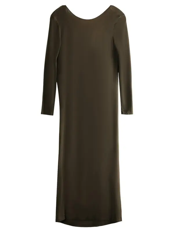 UMA WANG Long Sleeve Maxi Dress - Black
