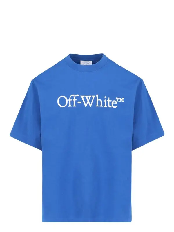 Off-White Big Bookish Skate Crewneck T-shirt - Blue