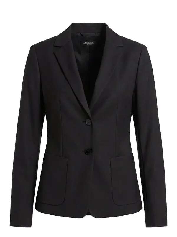 Max Mara Single-breasted Suit Coat With Notched Lapel - Black